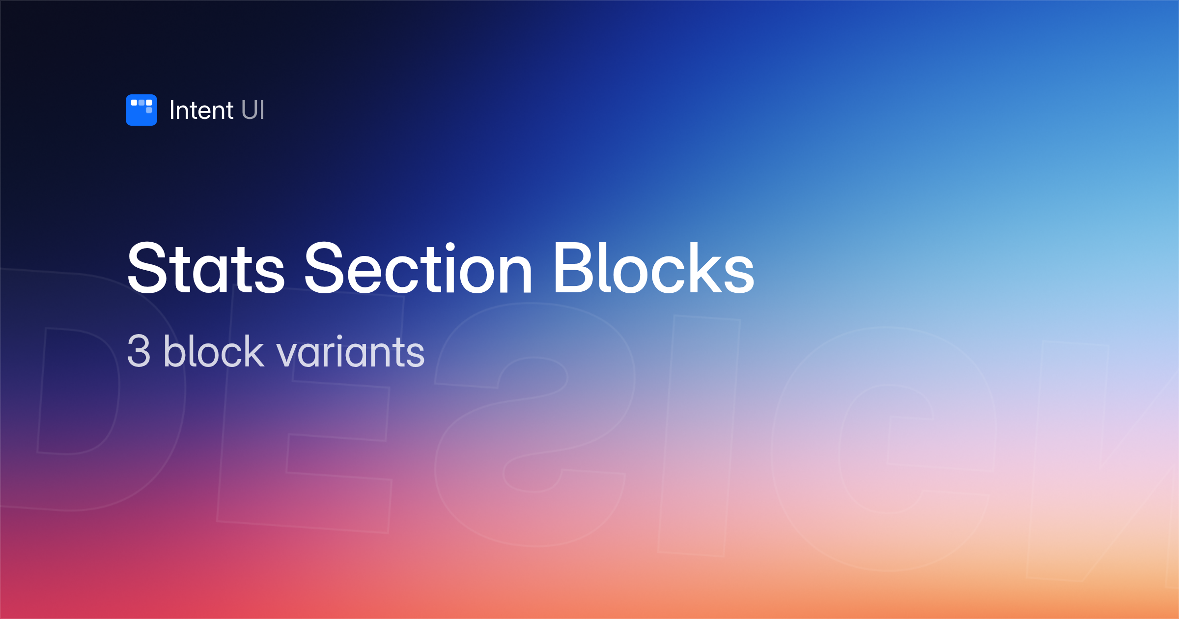 Stats Section Blocks / Intent UI Design