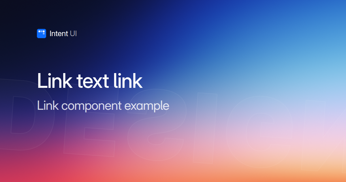 Patterns: Link text link / Intent UI Design