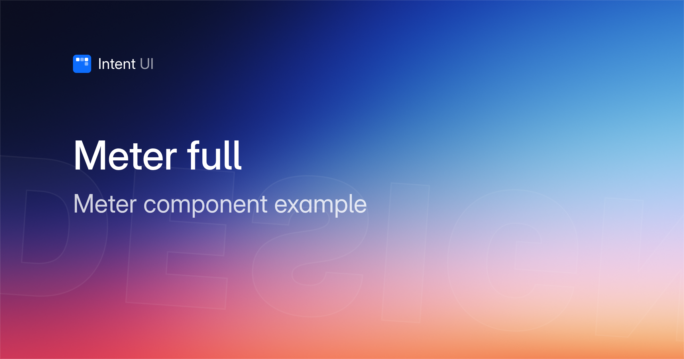 Patterns: Meter full / Intent UI Design
