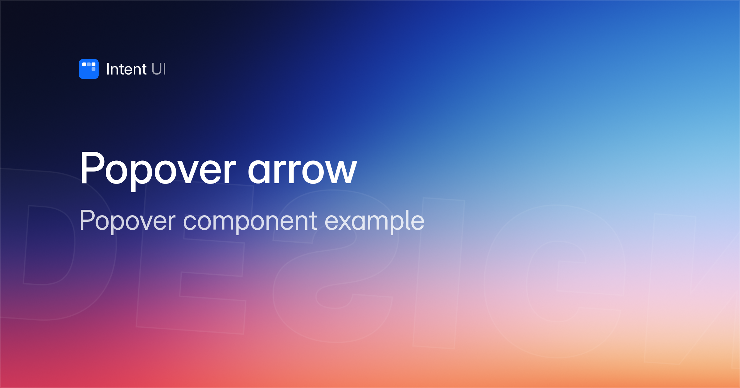 Patterns: Popover arrow / Intent UI Design