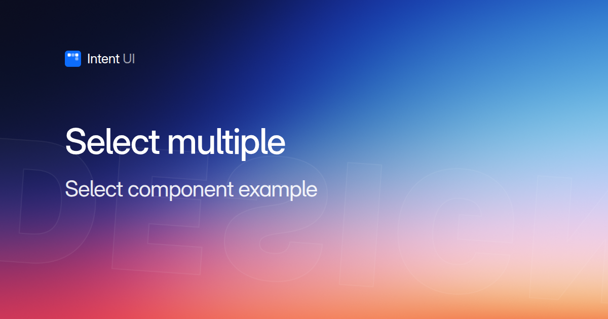 Patterns: Select multiple / Intent UI Design
