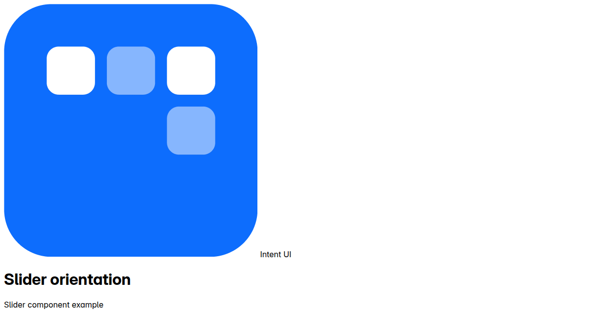 Patterns: Slider orientation / Intent UI Design
