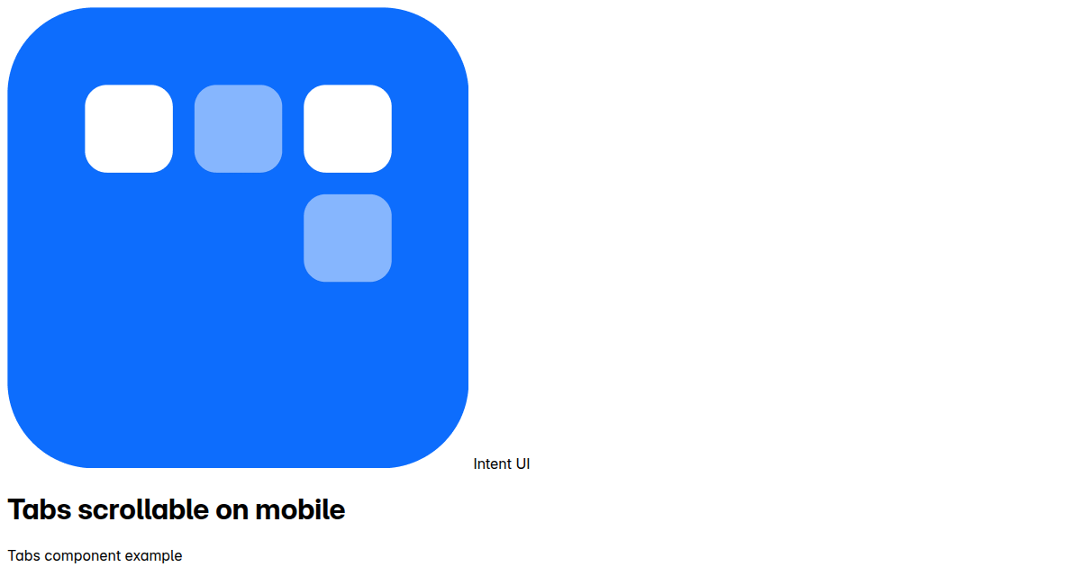 Patterns: Tabs scrollable on mobile / Intent UI Design