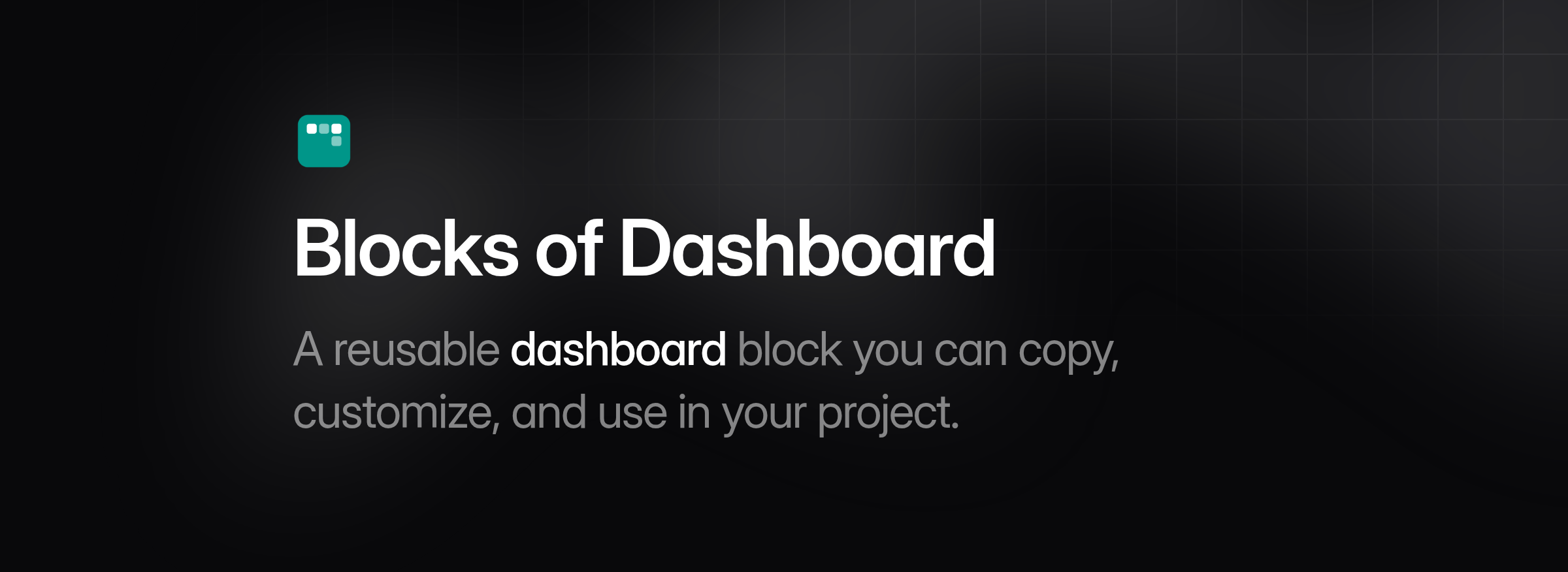 UI Blocks of Dashboard / Design