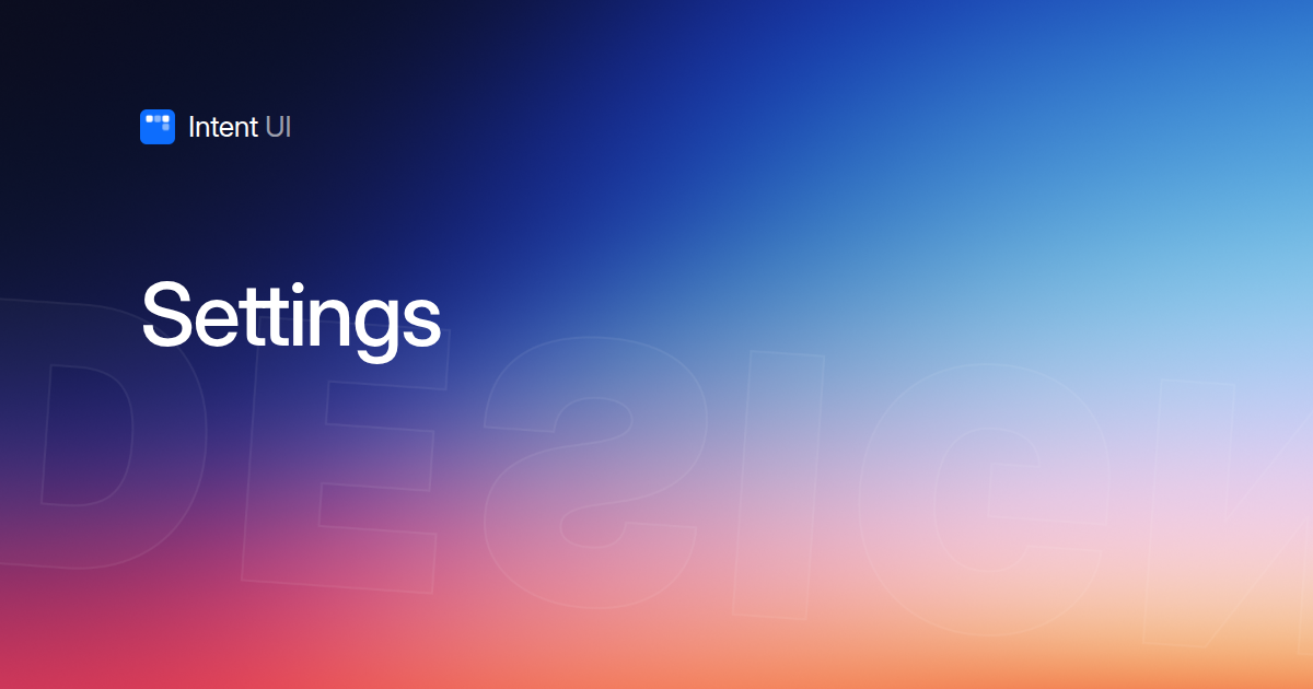 Settings Intent Ui